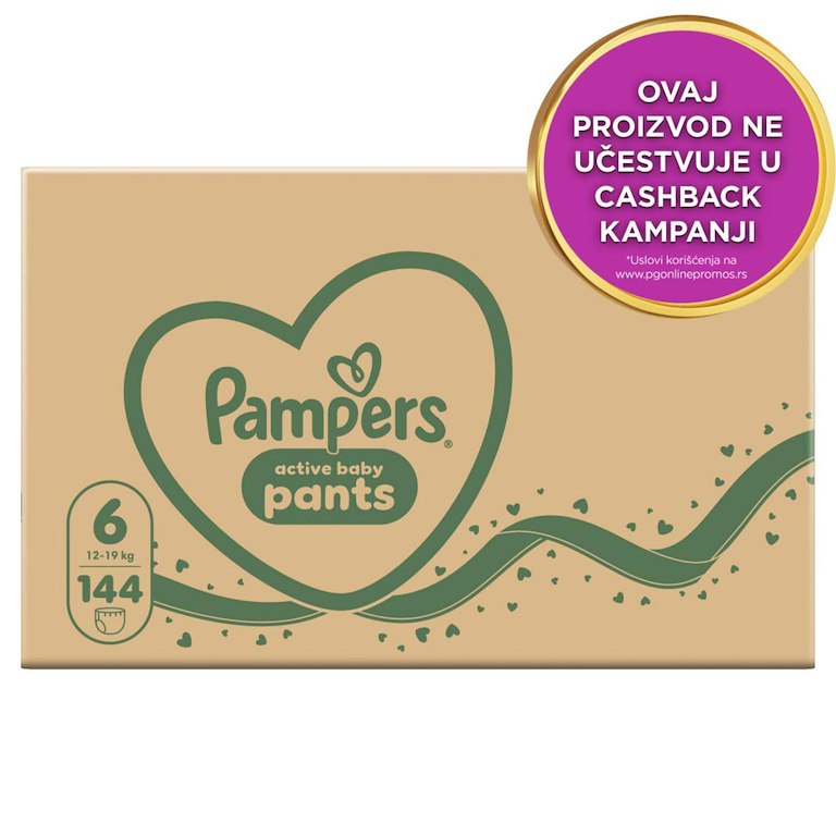 Pelene gaćice Pants 6 144/1 Pampers