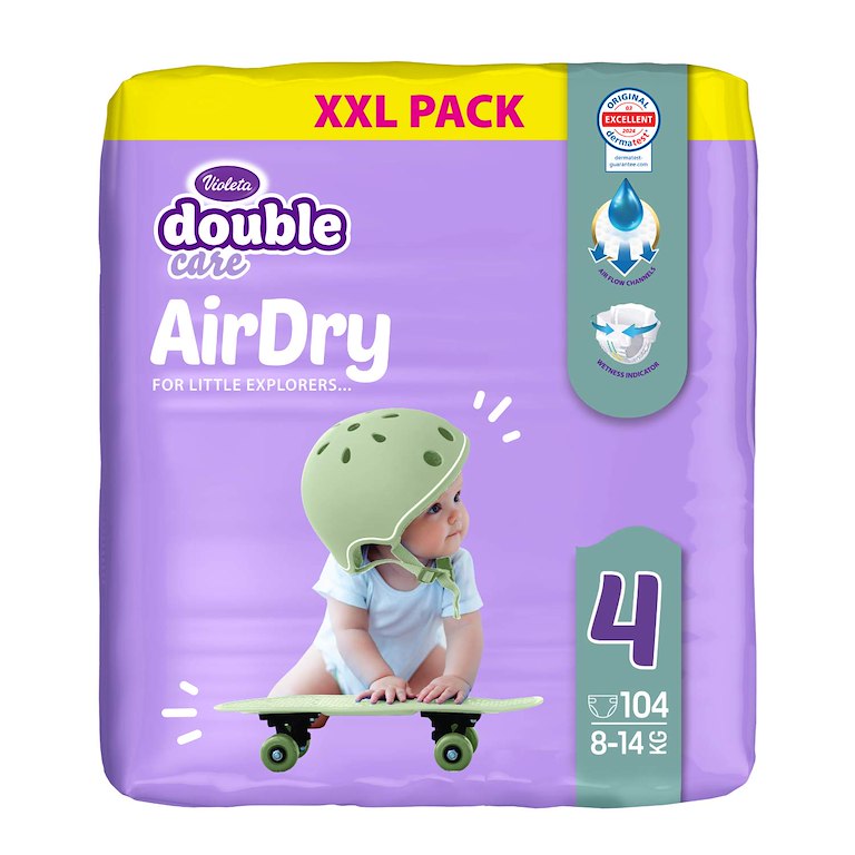 Pelene Double Care Air Dry Giga Maxi 7-18kg 104/1 Violeta