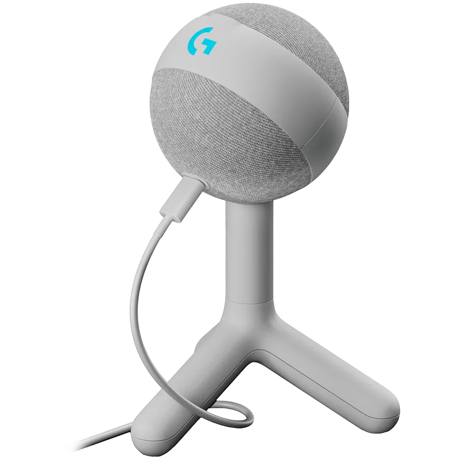 LOGITECH G Yeti Orb RGB Gaming Microphone - LIGHTSYNC - OFF WHITE - USB