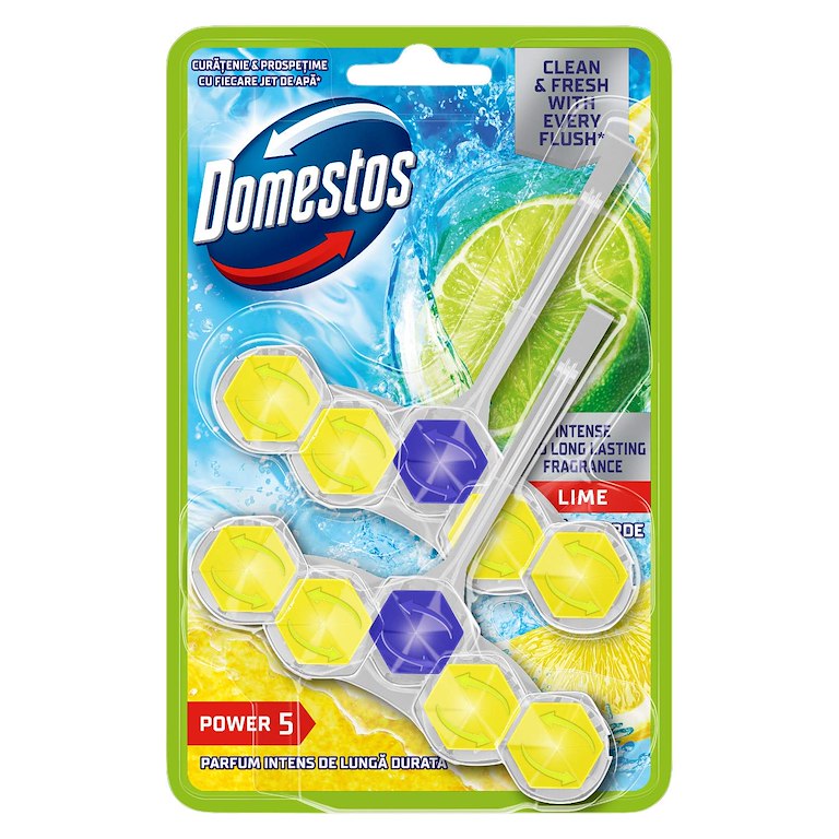 Osveživač WC Domestos power 5 lime 2x50g