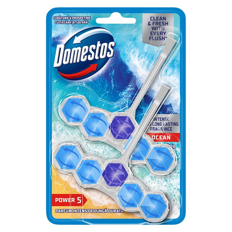 Osveživač WC Domestos power 5 ocean 2x50g