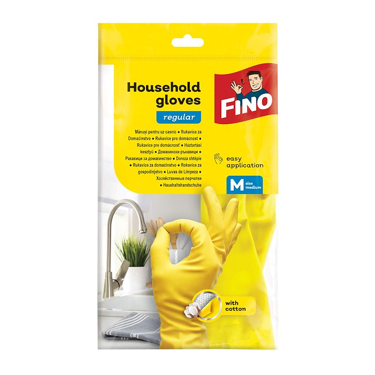 Rukavice kuhinjske gumene M Fino