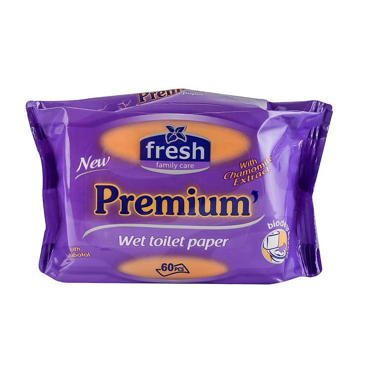 Toalet papir vlažni premium sa ekstraktom kamilice 60 komada Fresh
