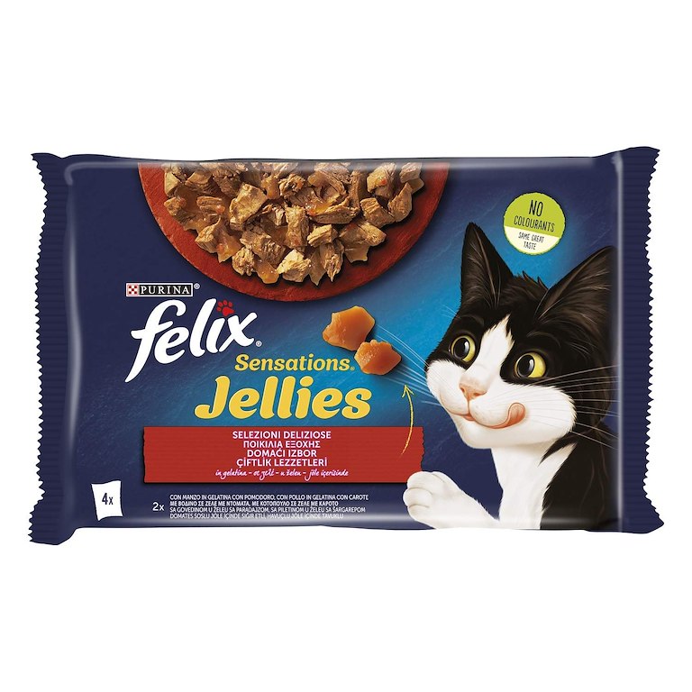 Hrana za mačke sensation meso 4x85g Felix