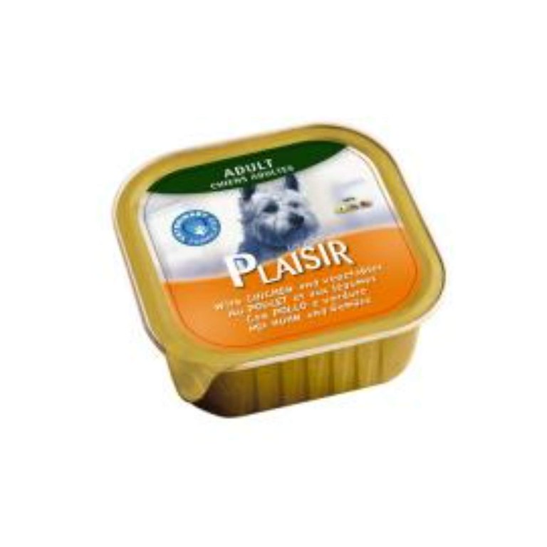 Pašteta za pse piletina i povrće 300g Plaisir