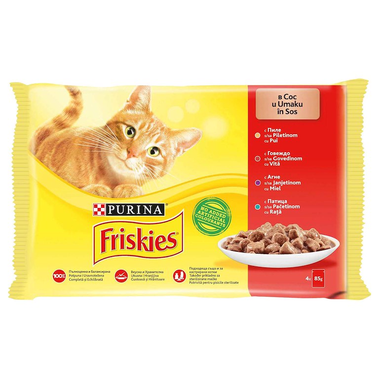 Preliv za mačke multipack meso 4x85g Friskies