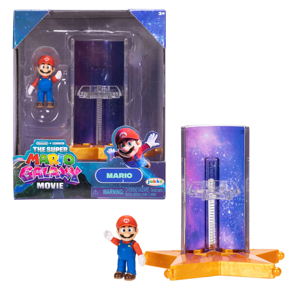 SUPER MARIO Galaxy film figura 4cm + lanser