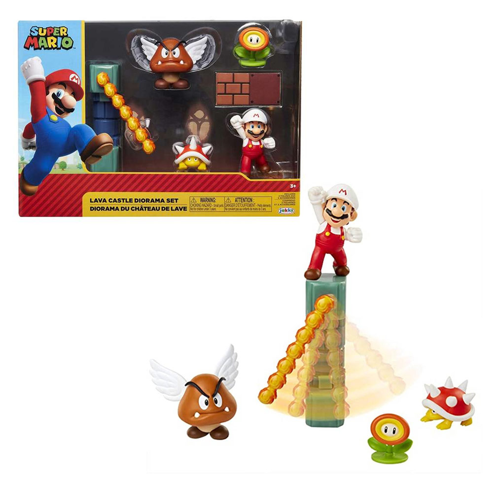 SUPER MARIO set Lava castle diorama