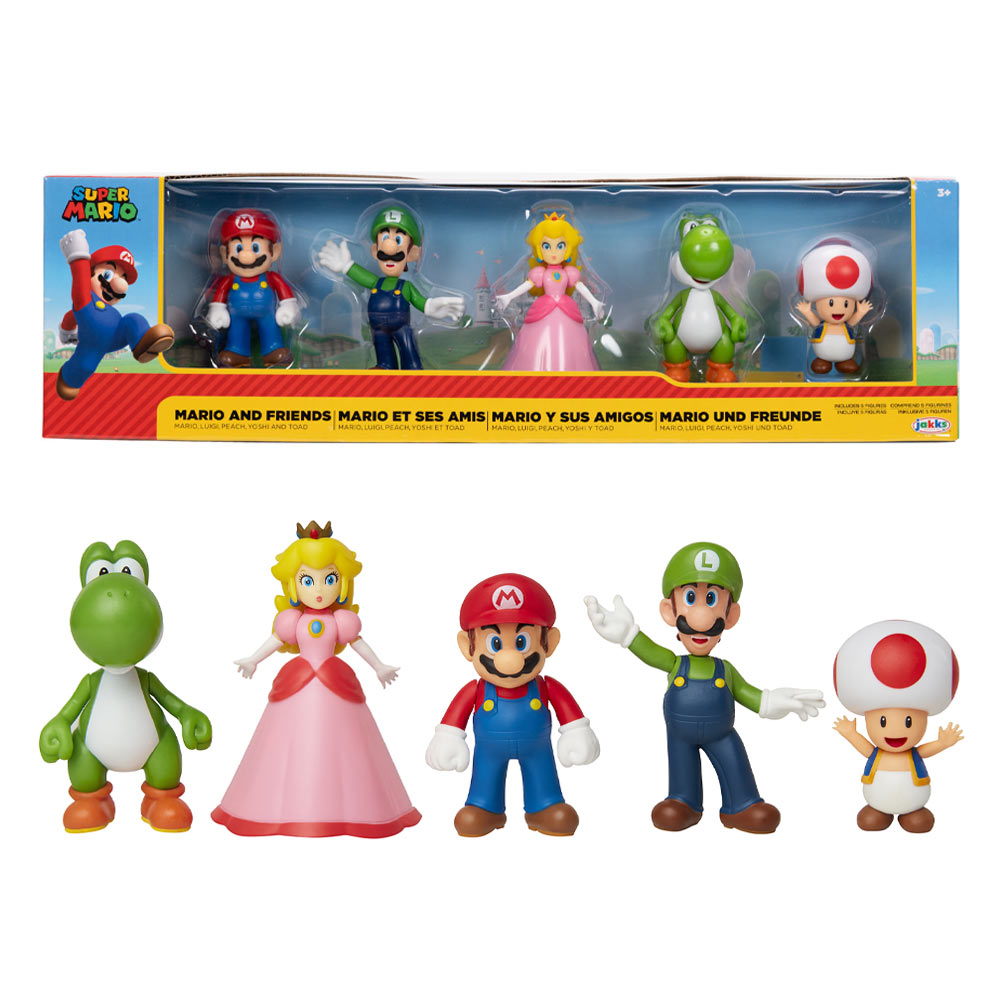 SUPER MARIO set 5 figura 6cm