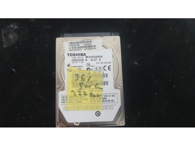 hdd Toshiba 500 gb 36%