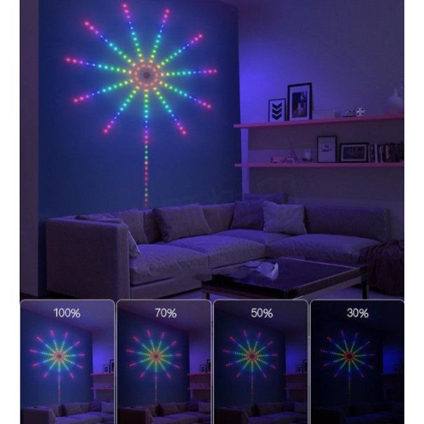RGB LED vatromet * 10x0.3m+1x1m, 94 LED, DC LVT-30/94