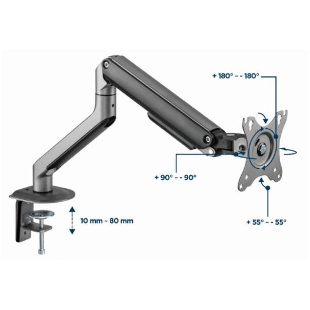 MA-DA1-05 Gembird podesivi drzac za monitor, tilt, 17-32 max.9kg (alt. MA-DA1-02)