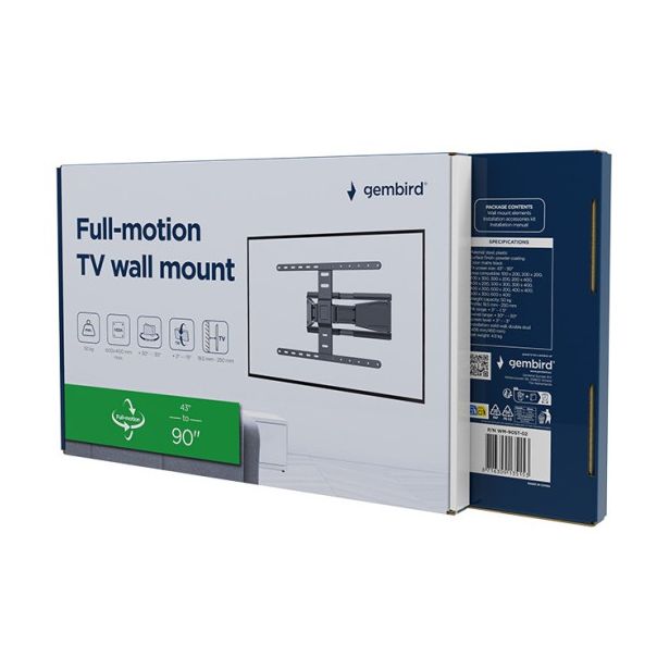 WM-90ST-02 Gembird TV nosac okretanje/tilt 43-90 VESA max.60x40cm, max 50kg, drzac