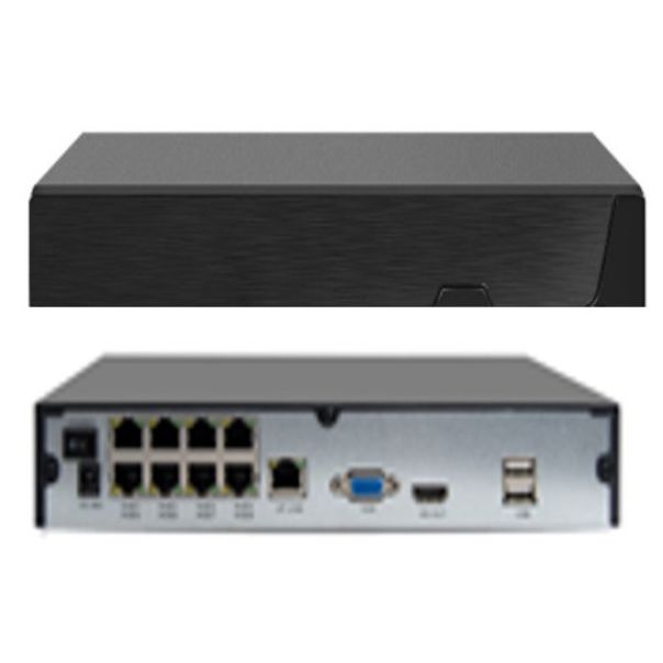 Gembird DVR NVR-P3008QT-POE 8CH GMB 8 kanala do 8mp H.265 HI EASY App Onvif P2P, iCloud do 6TB, POE