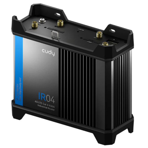 Cudy IR04_EU,4G LTE Cat 4 N300 Industrial Wi-Fi Router,4G Cat. 4 with Max 150 Mbps DL,300 Mbps Wi-Fi