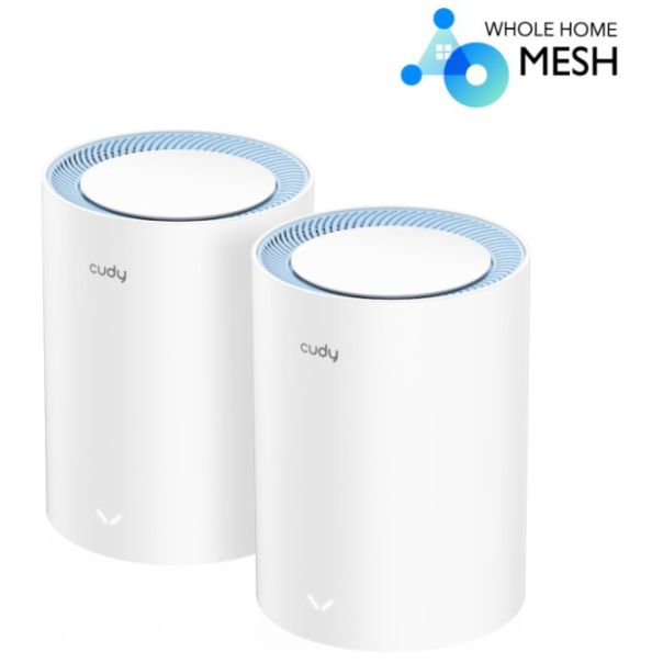 Cudy M1200 2-pack AC1200 Dual Band 2.4+5Ghz Wi-Fi Mesh System, 2x Antena , MIMO, TR069, OpenWRT