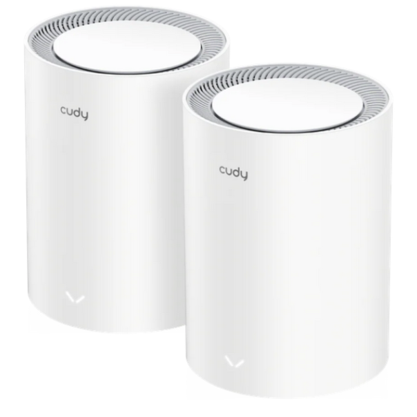 Cudy M3000 2-Pack,AX3000 2.5G Mesh Wi-Fi 6 System White,4-Stream Dual-Band, 2402 Mbps + 574 Mbps