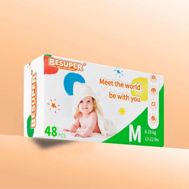 BESUPER ULTRA THIN PROBIOTIC Pelene M (6-10 kg), 48 komada