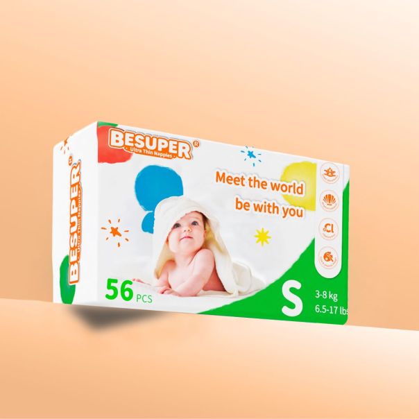 BESUPER ULTRA THIN PROBIOTIC Pelene S (3-8 kg), 56 komada