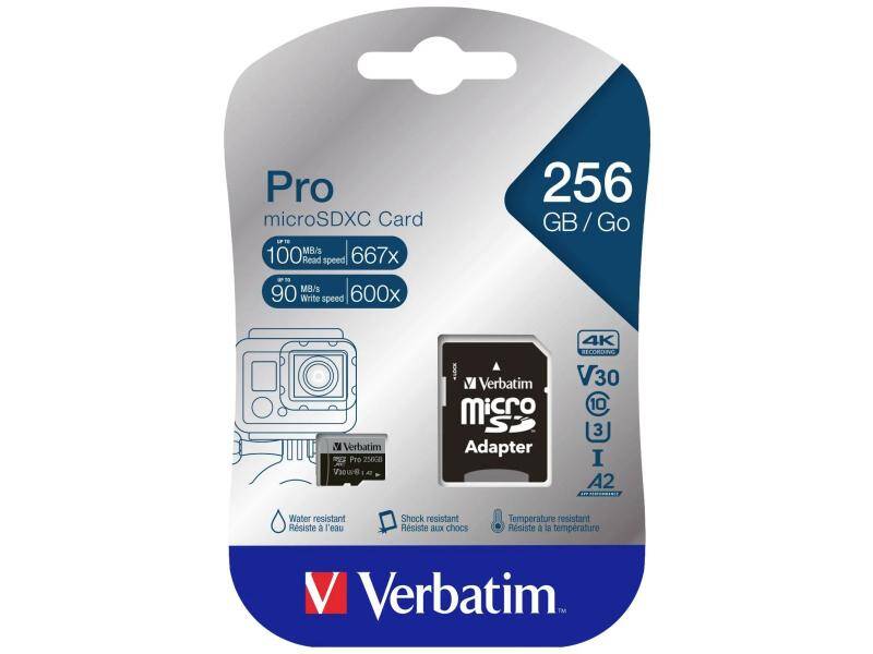 VERBATIM MICRO SDXC C10 U3 256GB (47045)