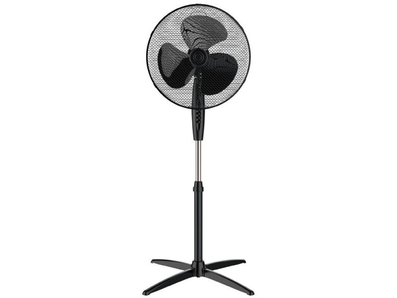 NIAROS PODNI VENTILATOR PREČNIKA 43CM, 45W, VISINA DO 133CM ,CRNI