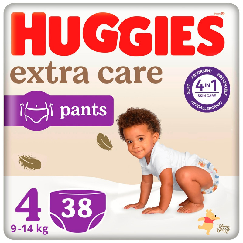 Huggies pelene extra care pants 4  9-14kg 38kom