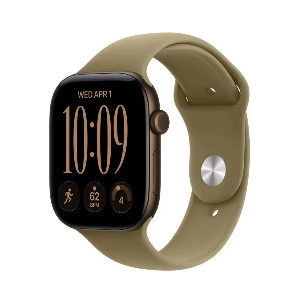 APPLE Watch S12 Cellular 42mm Dark Bronze Aluminium Case with Olive Sport Band - S/M mjg44wf/a
