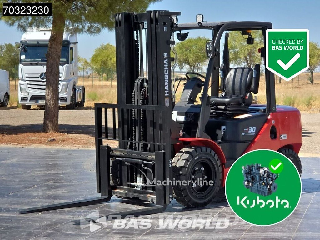 Novi Hangcha CPCD30 GARANTÍA DE FÁBRICA – MOTOR KUBOTA - CE dizel viljuškar