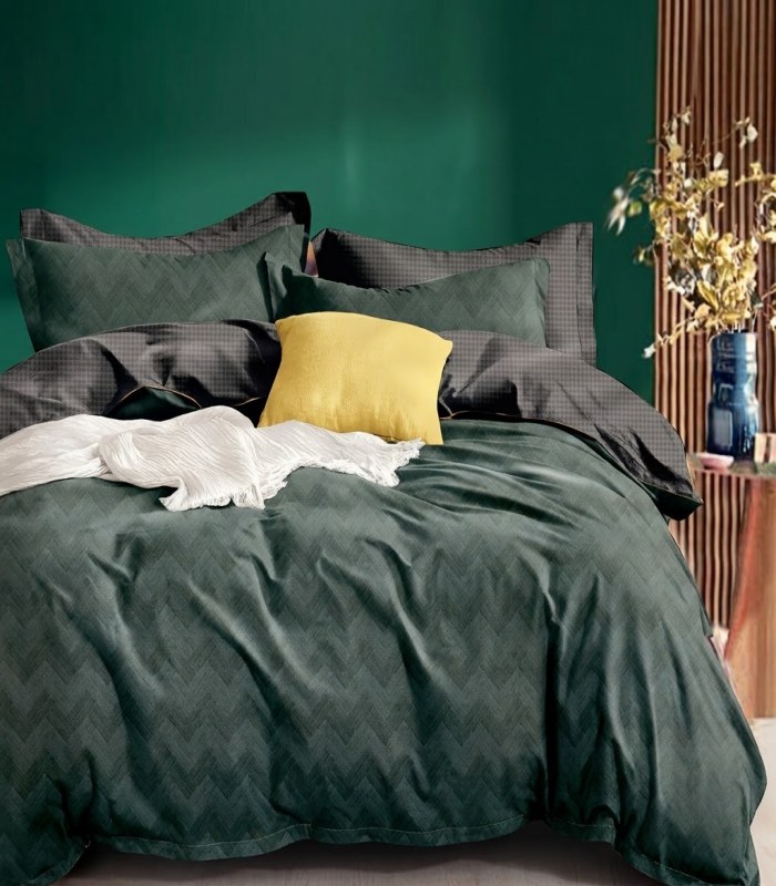 Premium posteljina Dark green 200×220