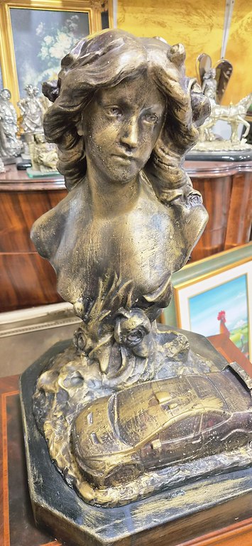 OGROMNA STARA ITALIJANSKA DIZAJNERSKA FIGURA BISTA 80CM