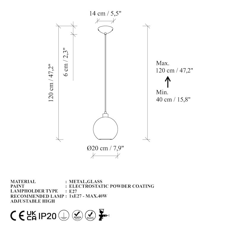 Luster Benek - 20-14315 Zelena