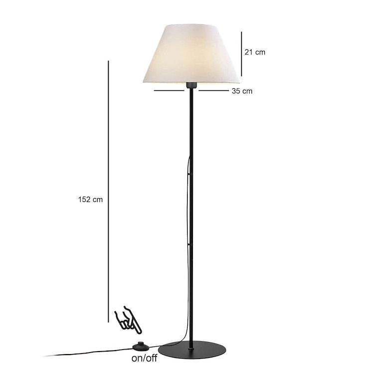 Podna lampa 241801 Krem