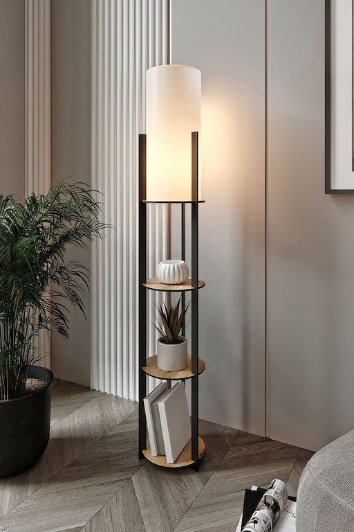 Podna lampa Radiante - Hrast