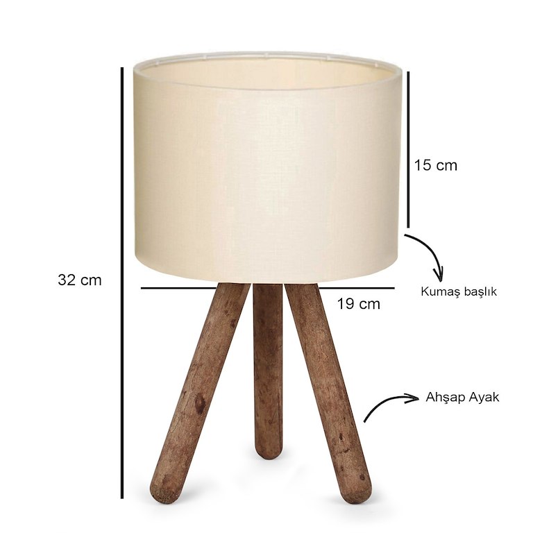 Stona lampa AYD-2939 Krem