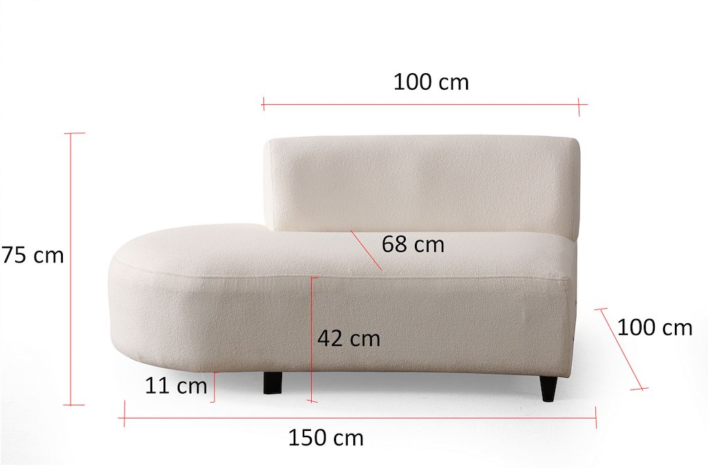 Ugaona garnitura Pars Cream (L1 + 01 + 1R) - Corner v2 Krem