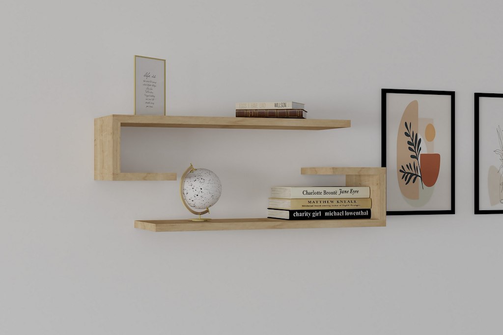Zidna polica Eldo Sapphire Oak Safir hrast