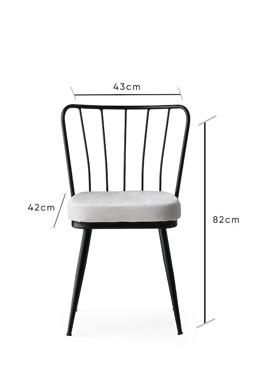 Set stolica (4 komada) Yıldız - 940 V4 Crna