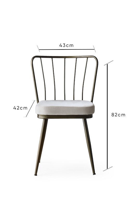 Set stolica (4 komada) Yıldız - 985 V4 Mink