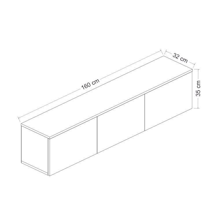 TV komoda Neon Illuminated - Antracit