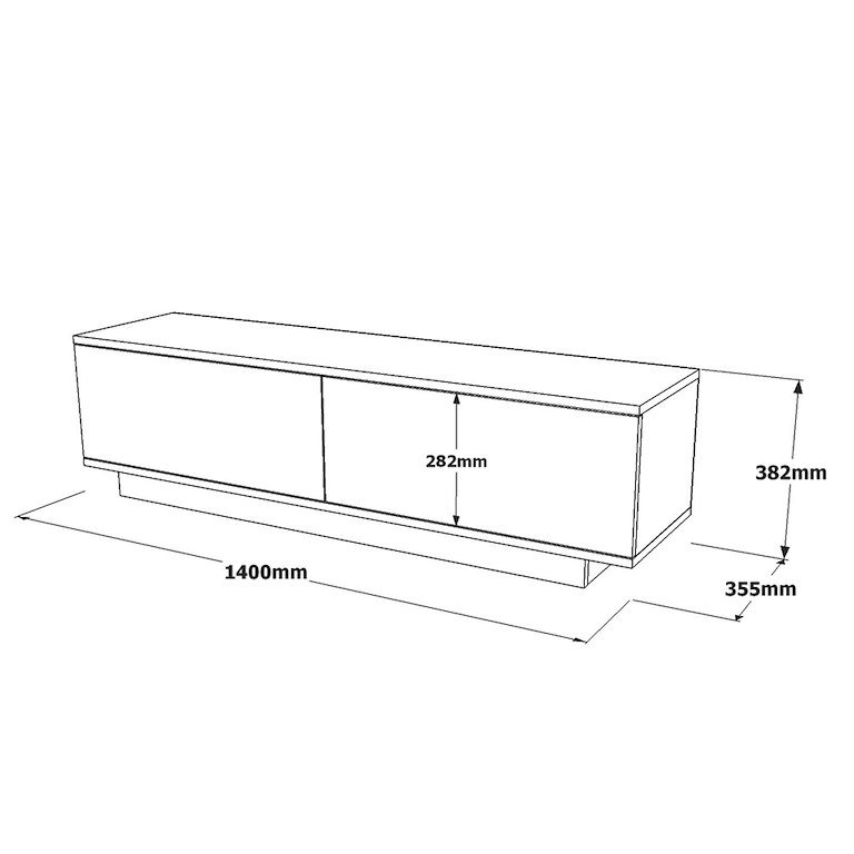 TV komoda Fn1-Lb Crna