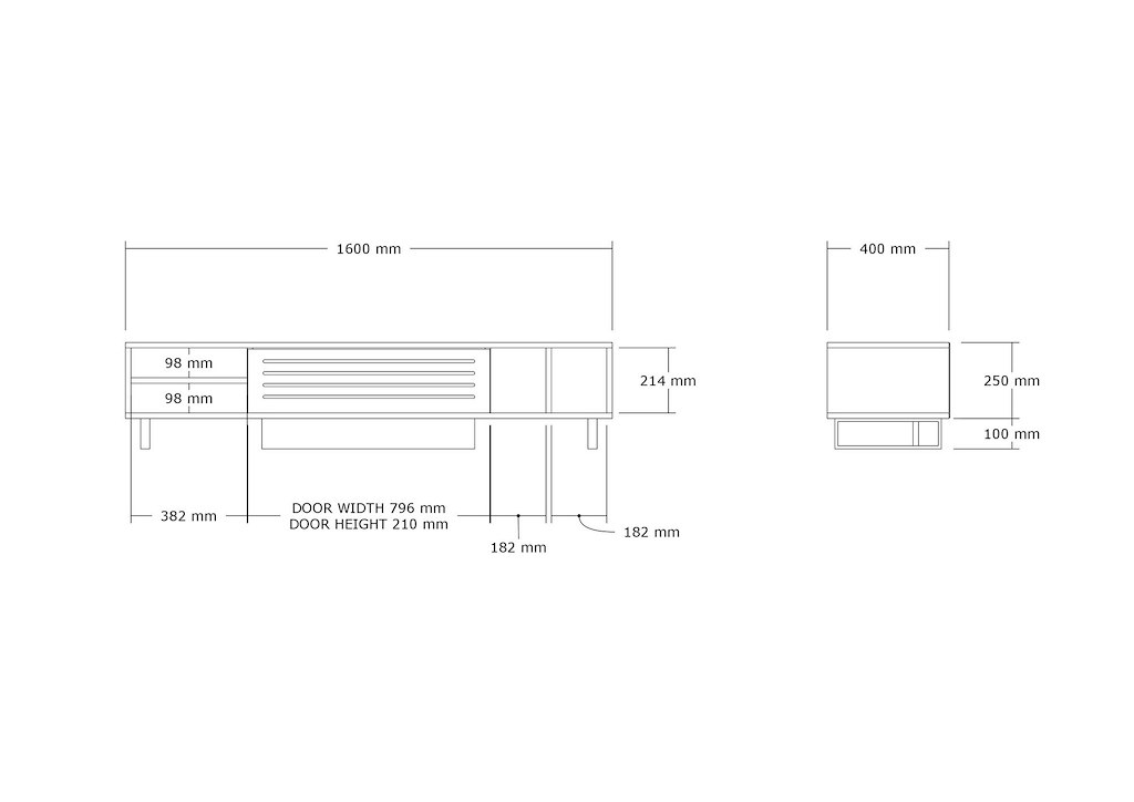 TV komoda Safir - Safir, Antracit