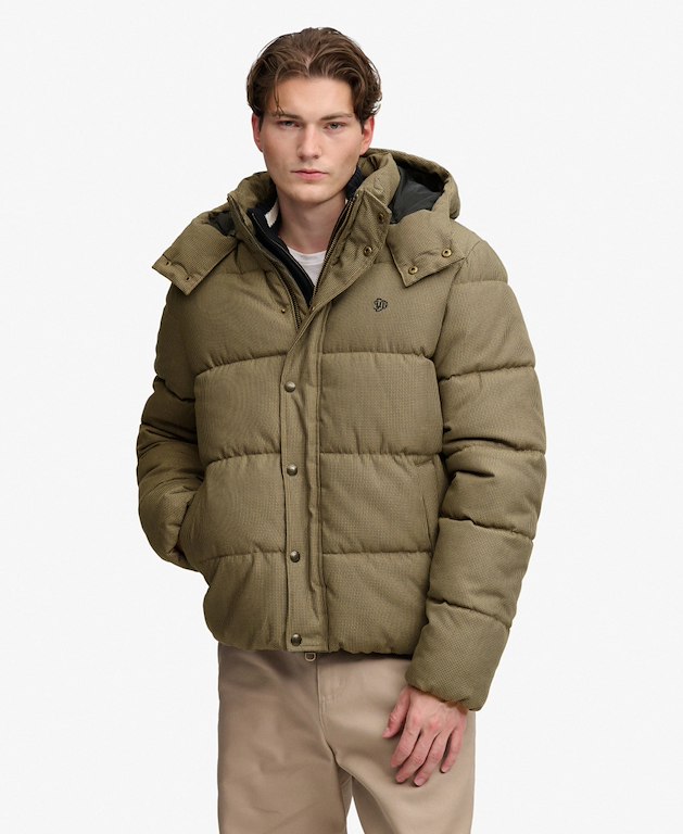 SUPERDRY HOODED CHECK MUŠKA JAKNA BROWN