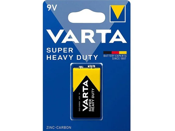 Varta Superlife 9 V Super Heavy Duty 6F22, Cink-karbon baterije, Pakovanje 1kom