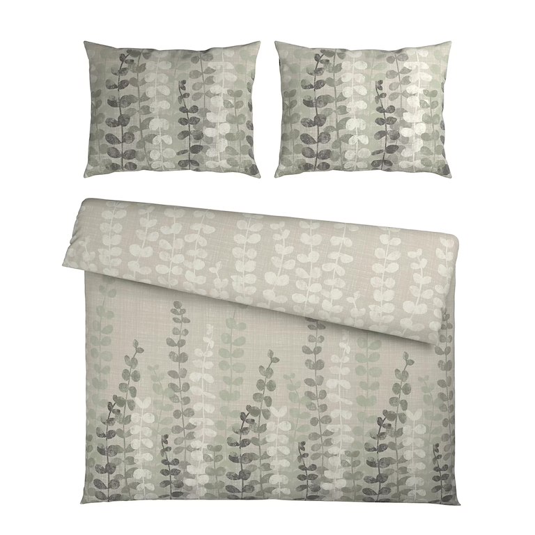POSTELJINA 200/200 cm flanel sivobraon