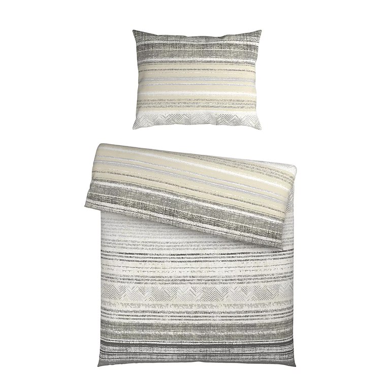 POSTELJINA 140/200 cm flanel sivobraon