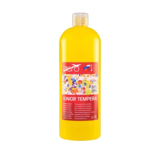 Tempera RUMENO ŽUTA YELLOW GELB 200 1 Litar Aero
