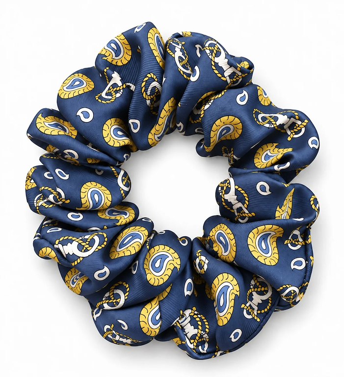 NAVY PAISLEY – SVILENA GUMICA ZA KOSU 002