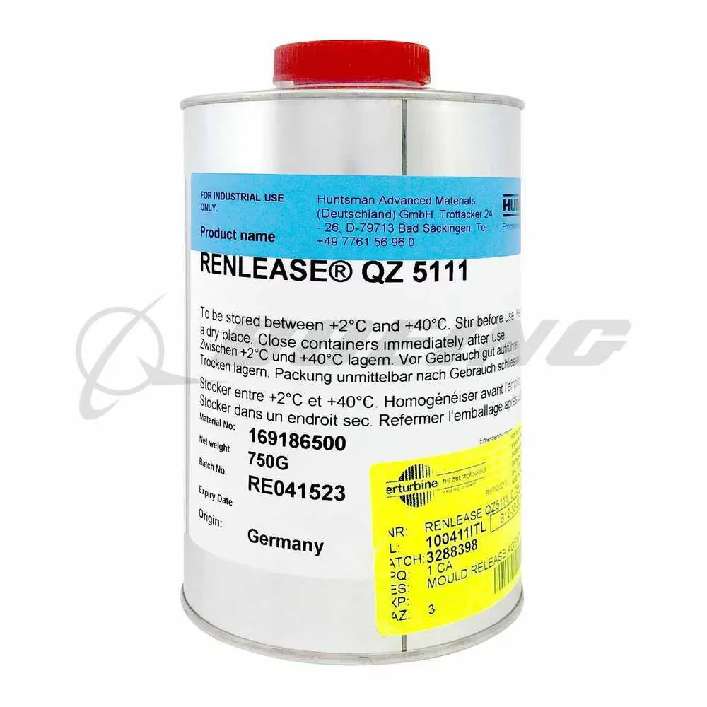 Zahtev za ponudu (RFQ)
Huntsman Renlease - QZ5111 - Mould Release Agent - 750gm Can
Huntsman Renlease - QZ5111 - Mould Release Agent - 750gm Can