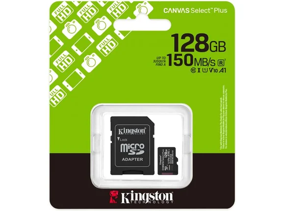 Kingston Memorijska kartica SelectPlus 128GB gen 3 150MB/s SDCS3 + adapter