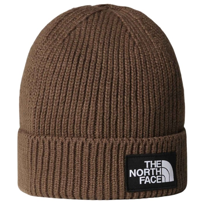 The North Face Logo Box Cuffed Smokey Brown kapa